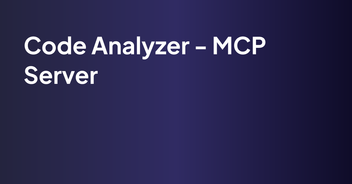 Code Analyzer - MCP Server