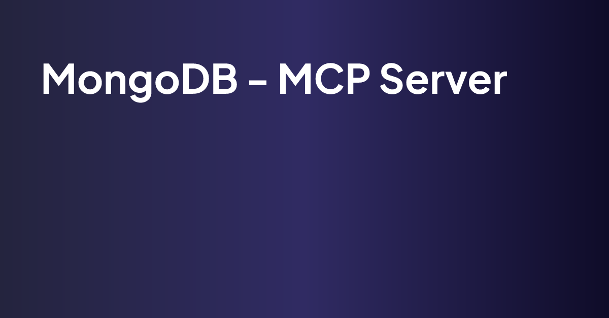 MongoDB - MCP Server